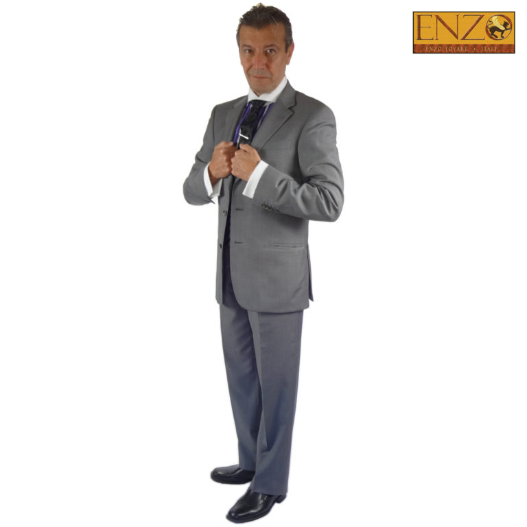ENZO 150's Super Wool 2-Button Suits in 6 Solid Fabrics Colors