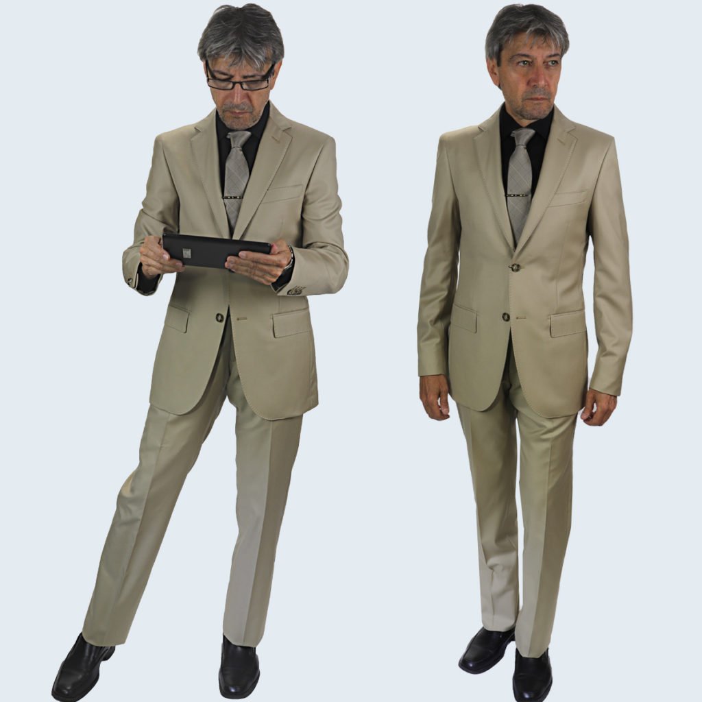 Galante Uomo Made in Italy Beige Suit in CA, - Moda Italy Fashion